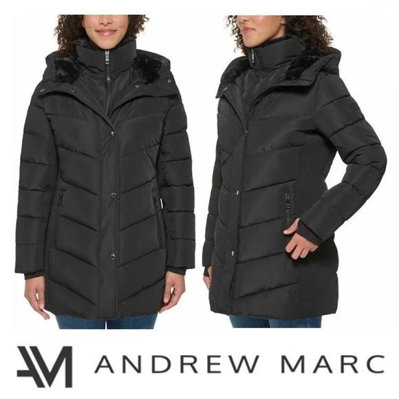 Andrew Marc | Jackets & Coats | Nwt Andrew Marc Fixed Bib With Zipper ...